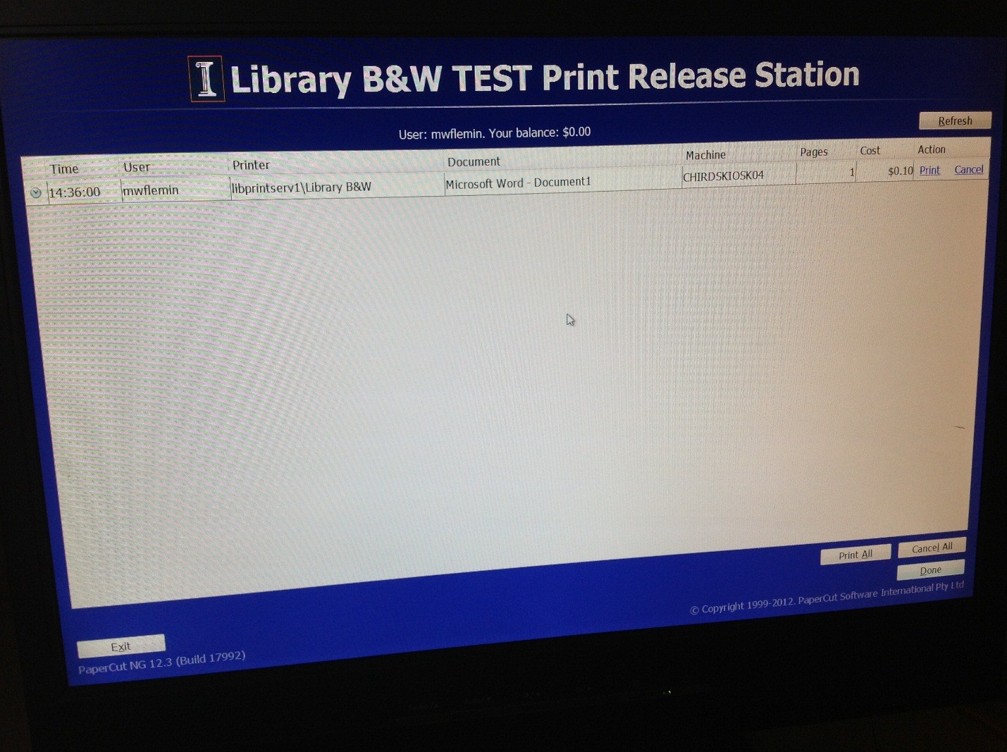 Print from a Library Computer – Library Technology – U of I Library