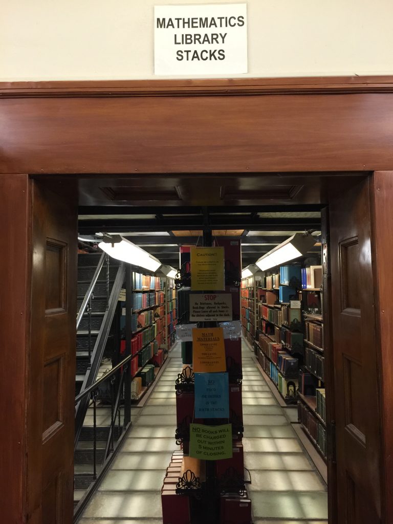 Stacks Entrance – Mathematics Library – U of I Library