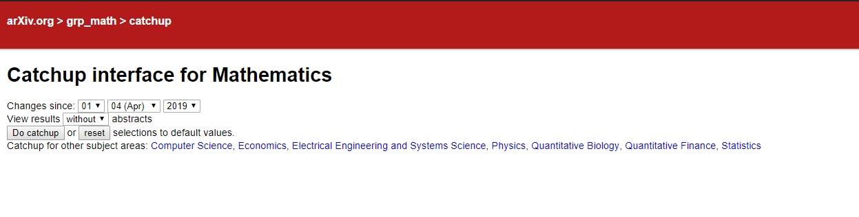 arXiv Basics – Mathematics Library – U of I Library