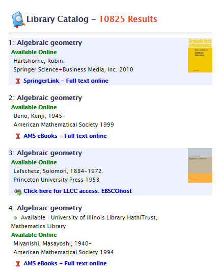 New Resources | Mathematics Library | University Library | Illinois