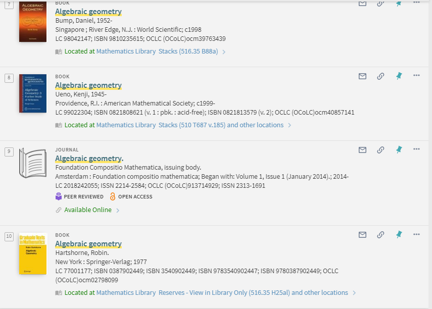 New Resources – Mathematics Library – U of I Library