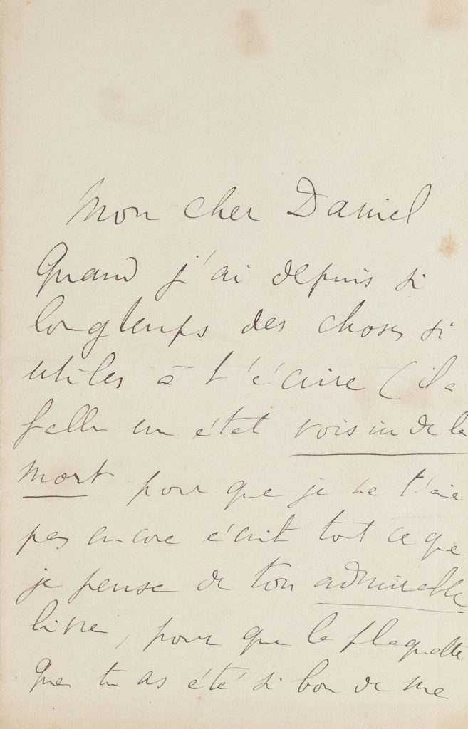 Letter from Marcel Proust to Daniel Halévy, [19 July 1919] – Rare Book ...