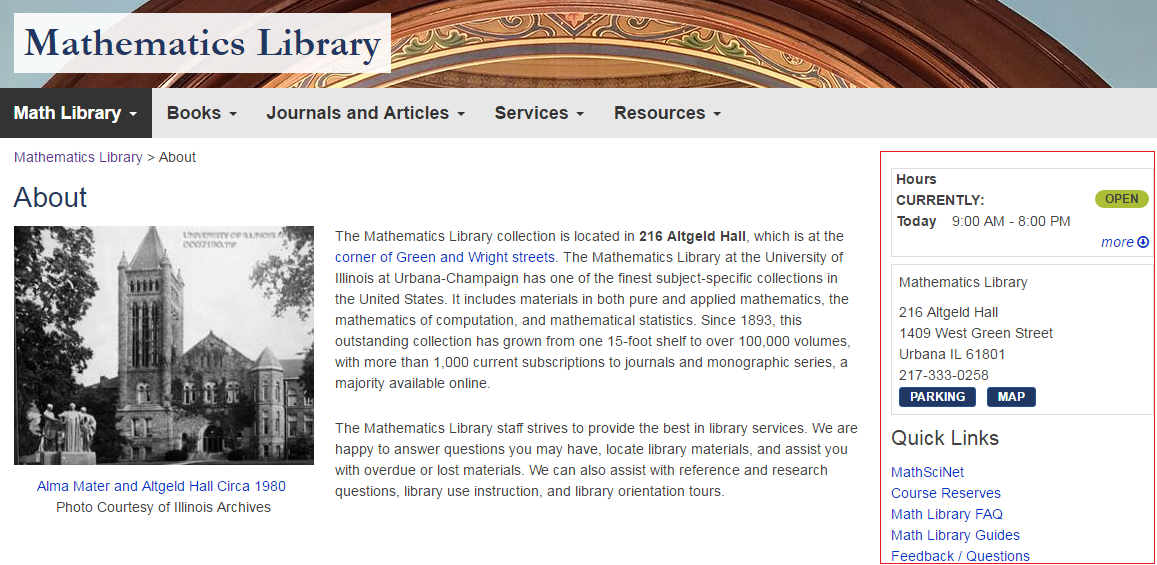 Displaying or Hiding the Sidebar – WordPress Training – U of I Library